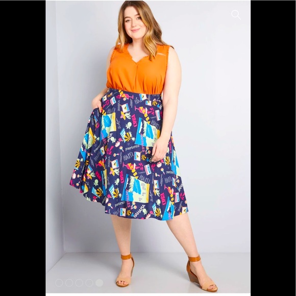 Modcloth | Skirts | Modcloth Vacation Navy Skirt | Poshmark